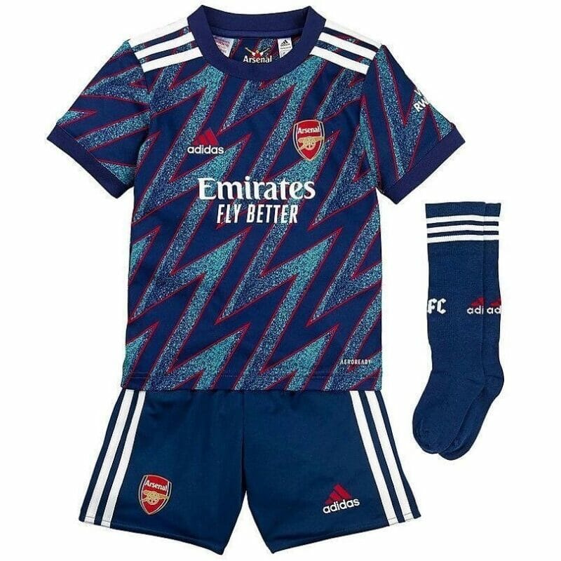 21-22 Arsenal Third Kids Kit Custom Name And Number Jersey - Malcom Terry