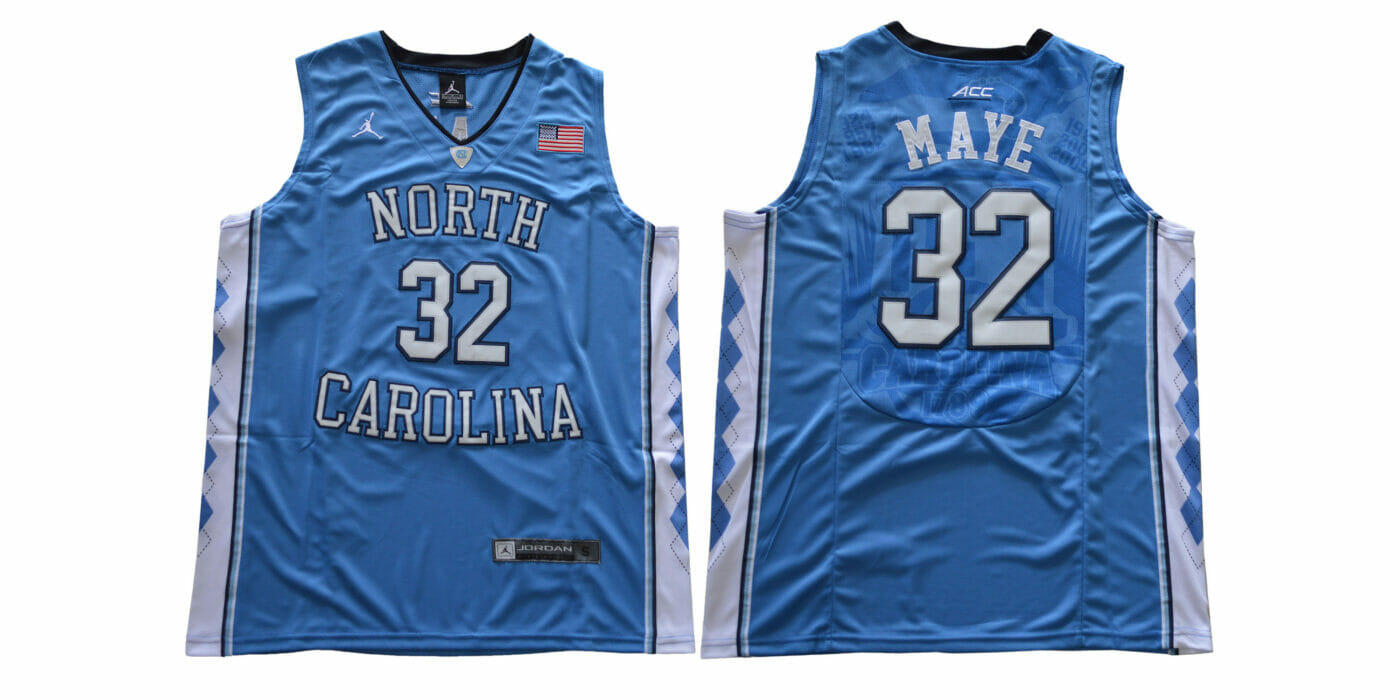 North Carolina Tar Heels #32 Maye NCAA Basketball Jersey Blue - Malcom ...