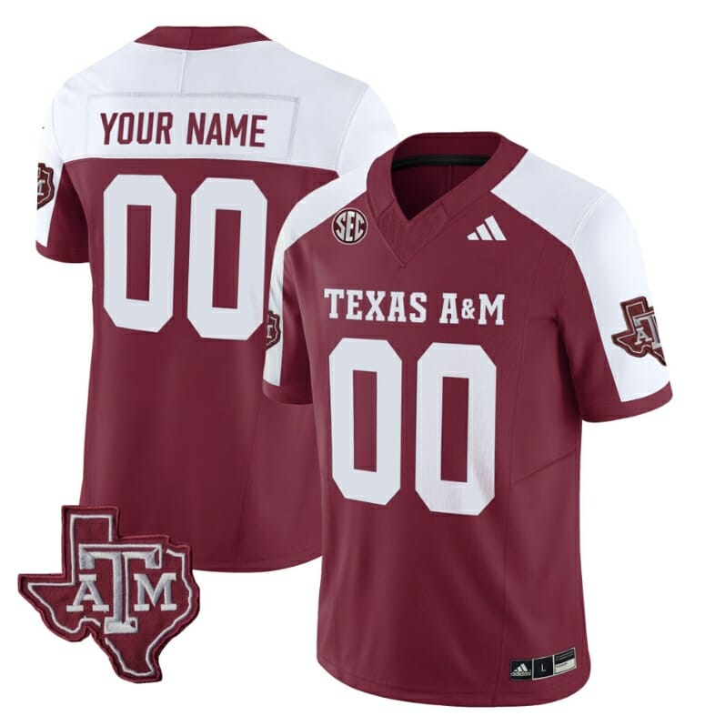 [Hot] Buy New Custom Texas A&M Aggies Jersey