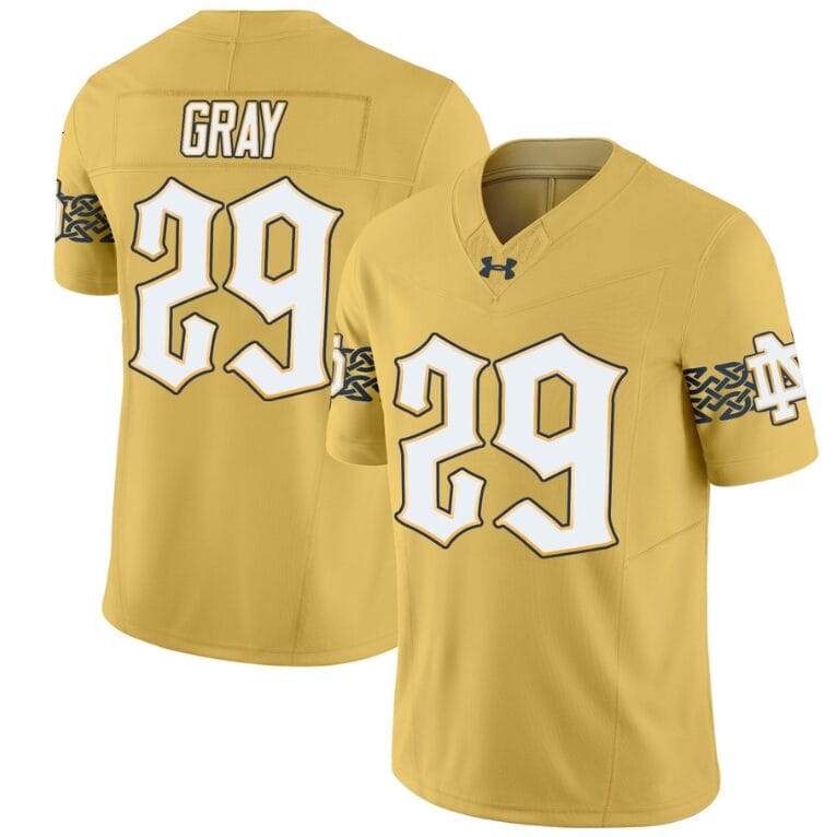 [Trending] Shop New Christian Gray Jersey #29 Football Gold