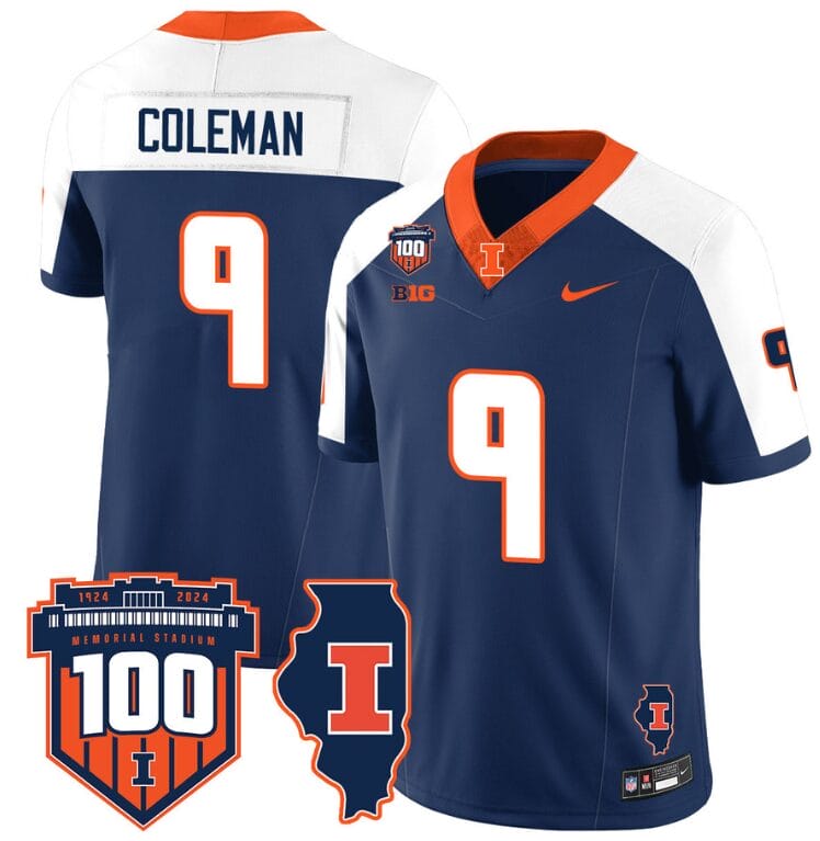 [Available] Get New Seth Coleman Jersey Illinois Fighting