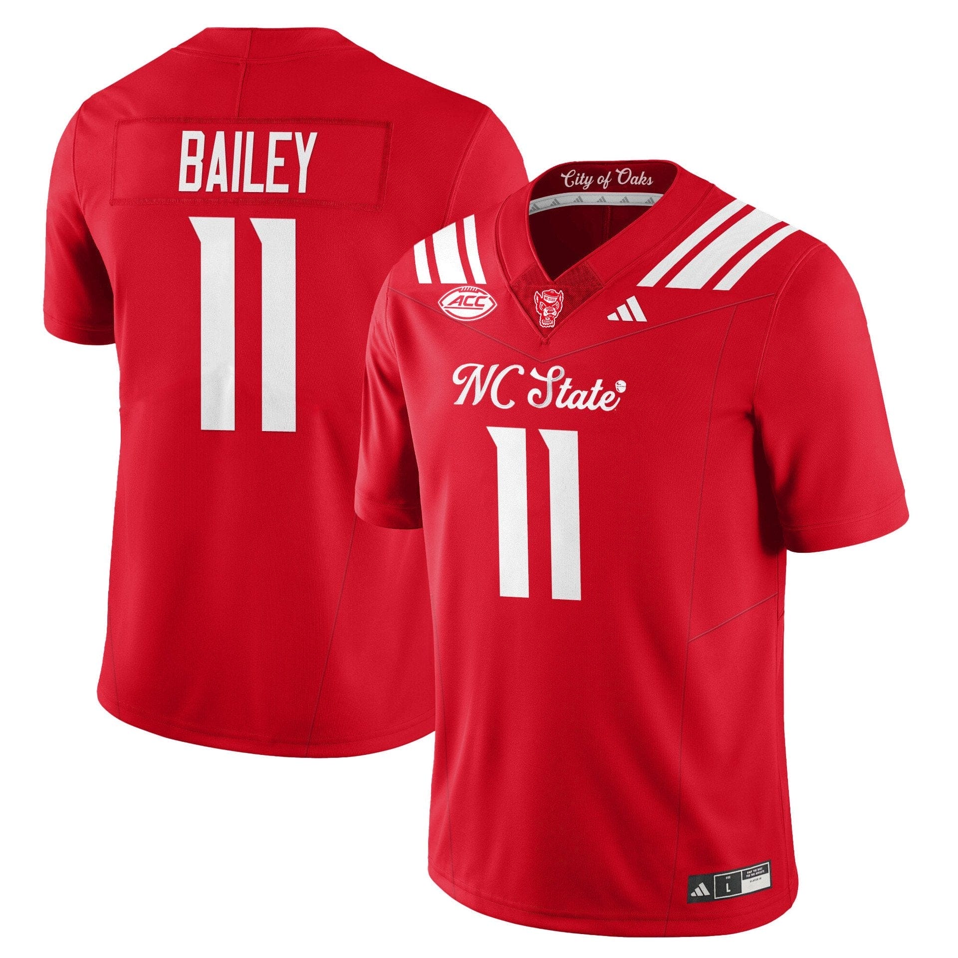 CJ Bailey Jersey #11 State Wolfpack City Of Oaks Vapor Limited Stitched - Malcom Terry