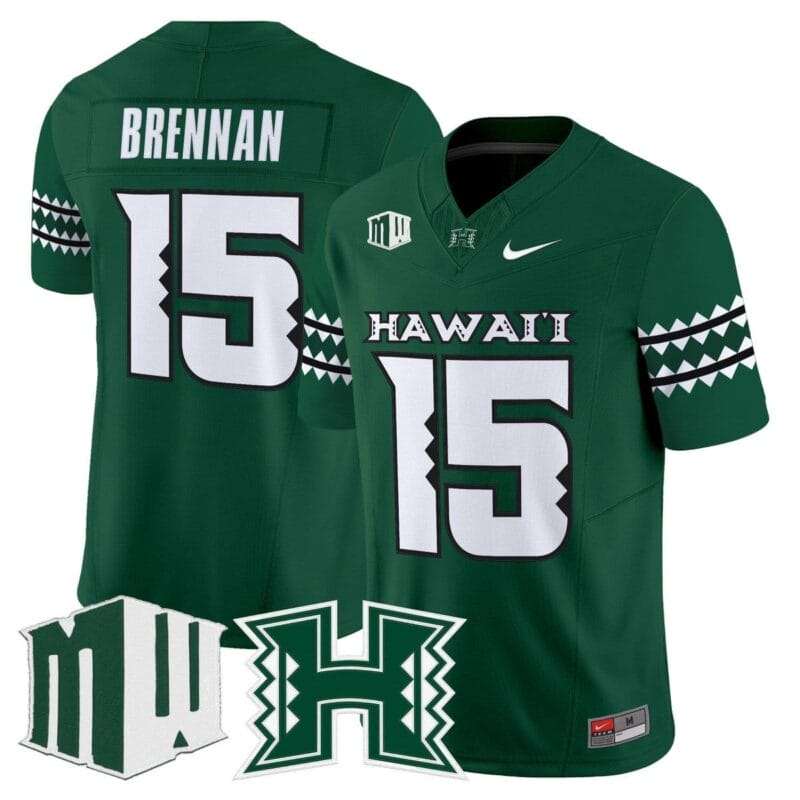Colt Brennan Jersey #15 Hawai'i Rainbow Warriors 2025 Vapor Stitched ...